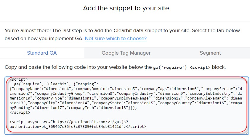 Clearbit Reveal - A/B Testing Software