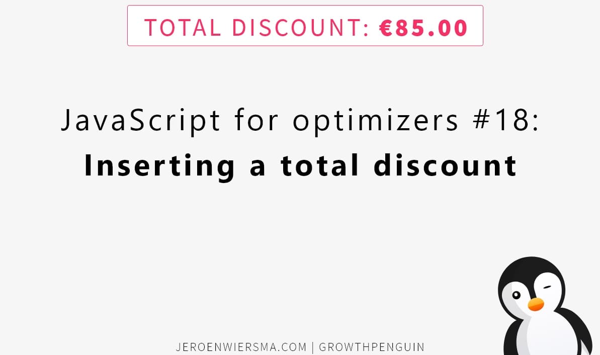 Javascript For Optimizers Add Total Discounts