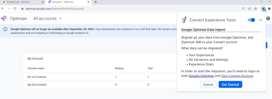 Export Experiment Data from Google Optimize with Convert’s Migration Tool Export Experiment Data from Google Optimize with Convert’s Migration Tool