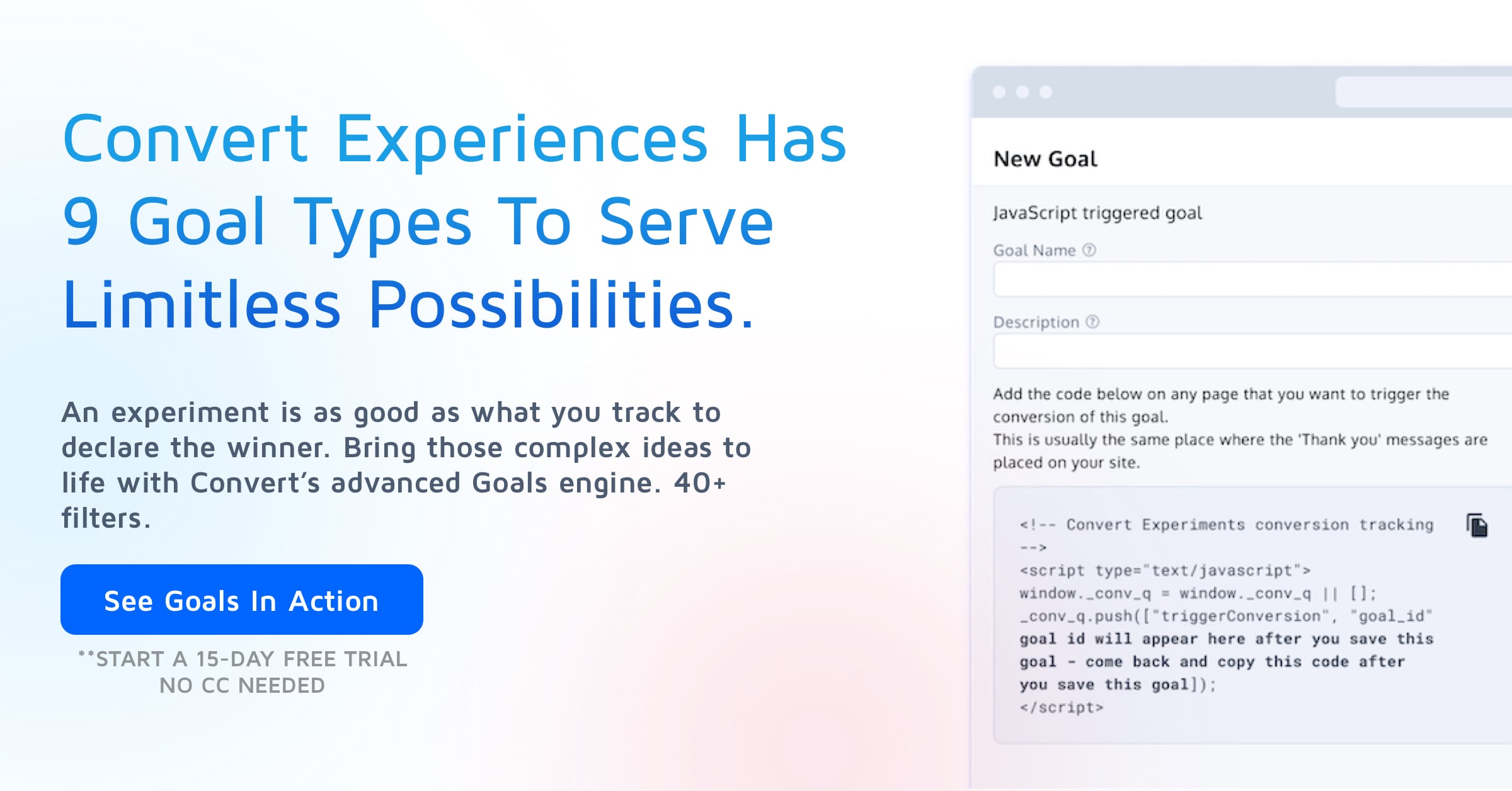 A/B Testing Goals: Convert's Goal Templates and Custom Goals