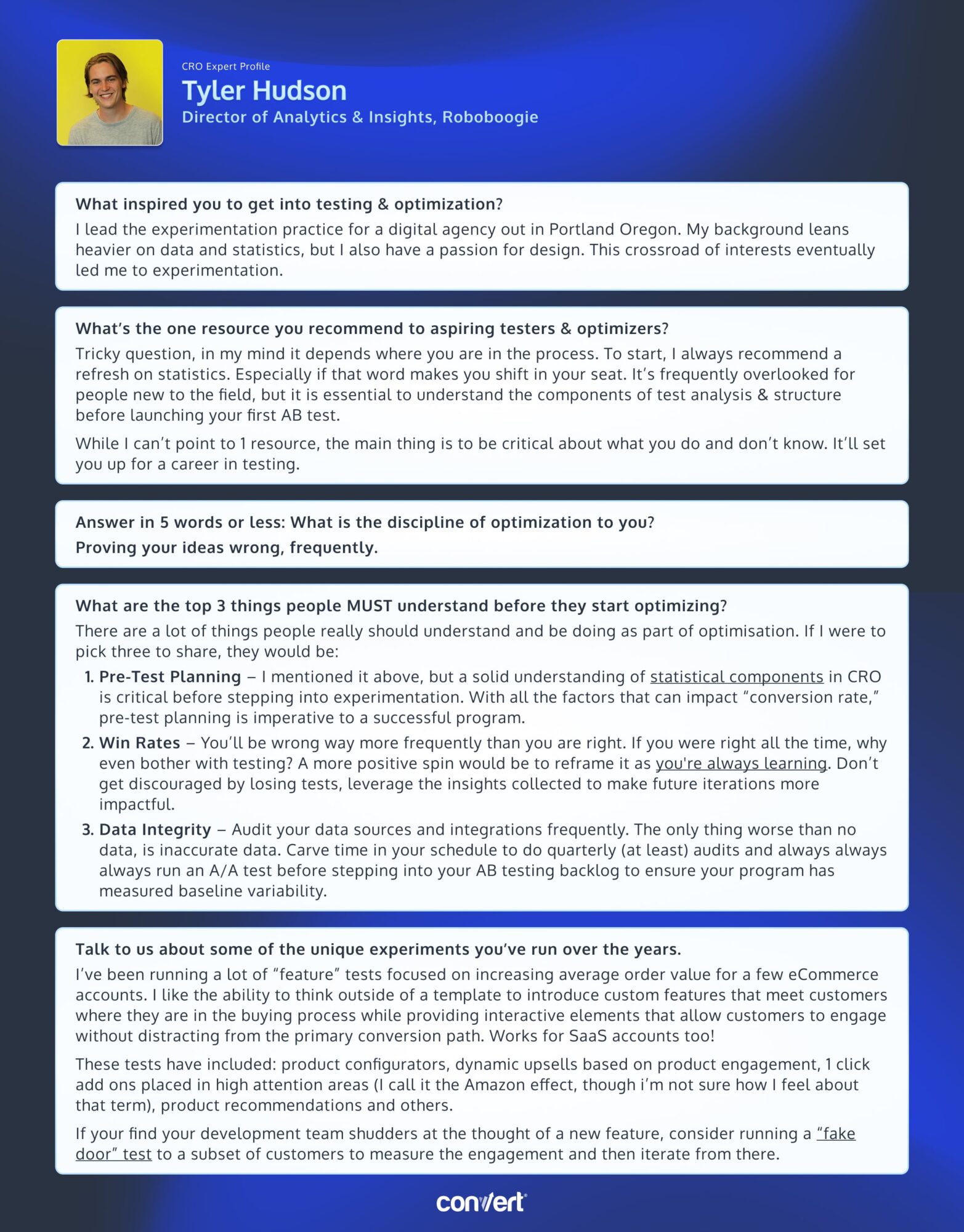 How to Think Like CRO Expert Tyler Hudson